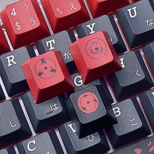i Maifu Ray Akatsuki keycaps，Japanese keycaps，PBT Anime keycaps with Key Puller for Mechanical Gaming Keyboards