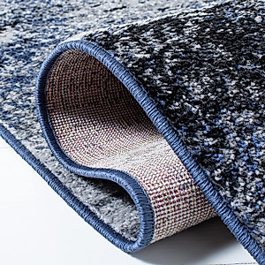 SAFAVIEH Adirondack Collection Area Rug - 9' x 12', Grey & Blue, Modern Abstract Design, Non-Shedding & Easy Care, Ideal for High Traffic Areas in Living Room, Bedroom (ADR112H)