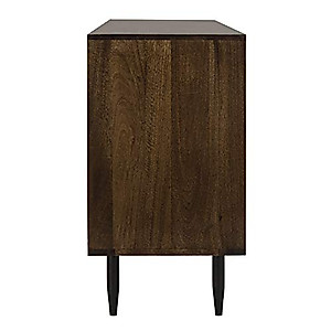 Safavieh Couture Home Eleni Modern Dark Brown and Shiny Brass 3-door Sideboard