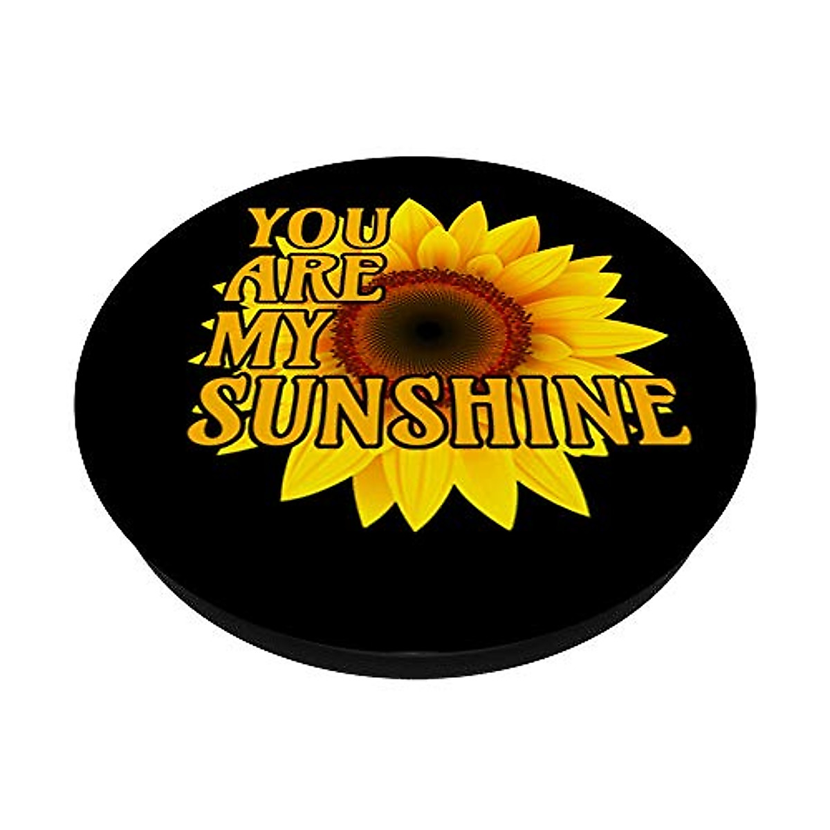 Sunflower Yellow Flower Floral Sunshine Mom Gift Black PopSockets Swappable PopGrip