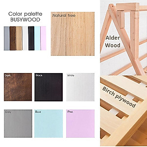 BUSYWOOD Kids Montessori Design Play Room- Toddler Floor Bed House Frame - Montessori Bed Twin - House Frame Toddler Bed (Model 1, Floor Bed)