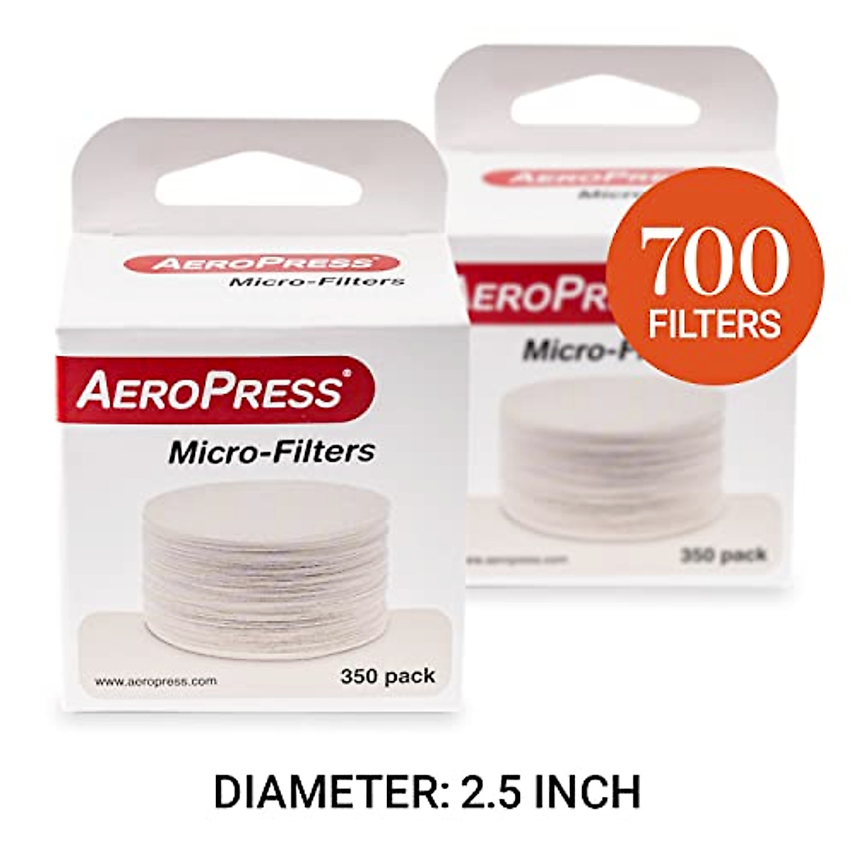 AeroPress Replacement Filter Pack - Microfilters For AeroPress Coffee And Espresso Maker - 2 Pack (700 count)