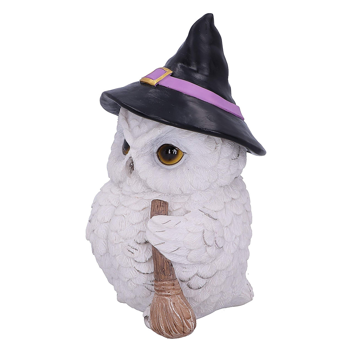 Nemesis Now Snowy Magic Witch Owl Familiar Figurine, 18cm, White