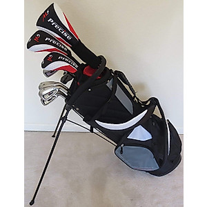 Tall Mens Golf Set Complete Driver, Fairway Wood, Hybrid, Irons, Putter, Stand Bag Clubs +1" Length All Graphite