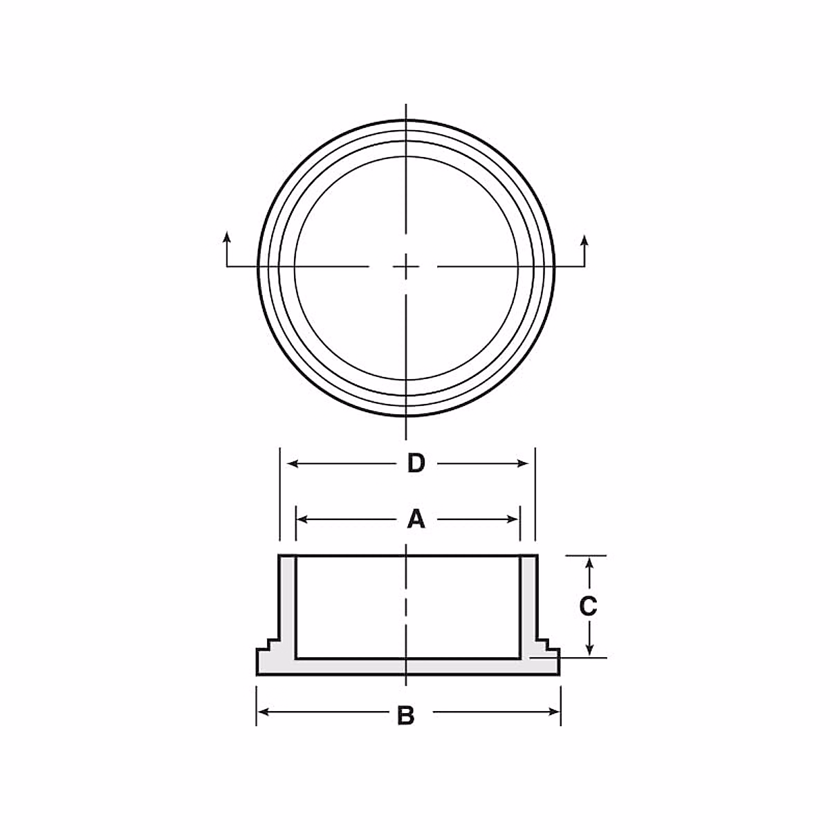 Caplugs EC-26 EC Series – Plastic Cap for Threaded Connectors, 8 Pack, Red LD-PE, Nominal Thread Size 1-5/8" Flanged, Protective Closures, Dirt and Moisture Seals, Finishing, Masking, Easy Removal