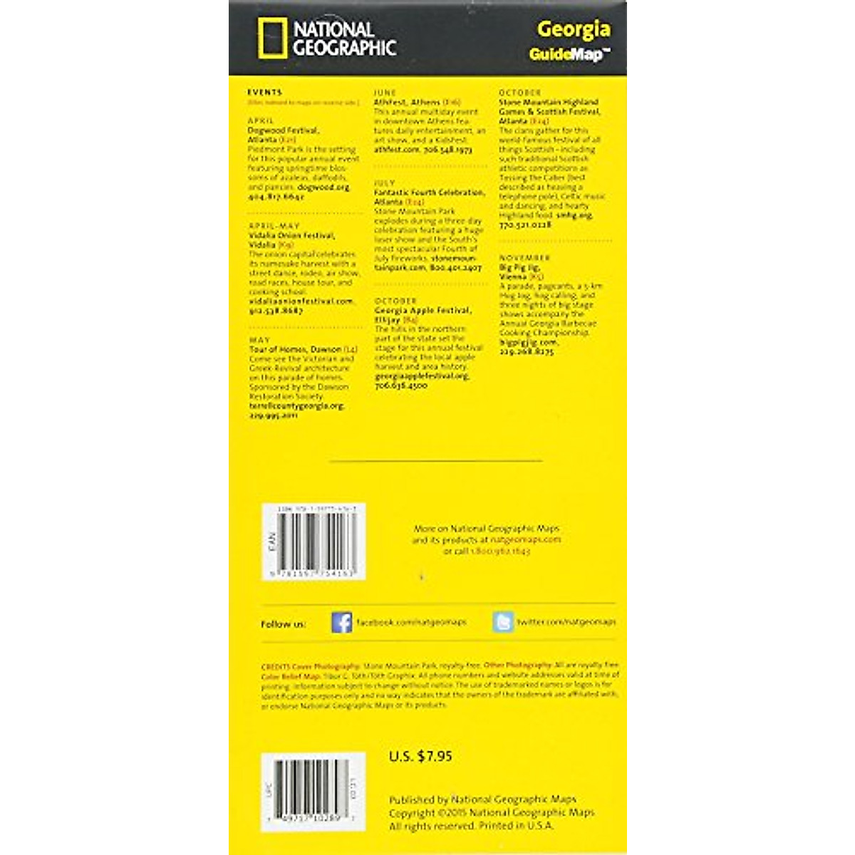 Georgia Map (National Geographic Guide Map)