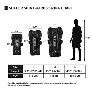 AIMISICAR Soccer Shin Guards Toddler Kids Youth, Shin Pads and Long Soccer Socks for 3-15 Years Old Boys and Girls for Football Games, Lightweight and Breathable Soccer Equipment, 1 Pack