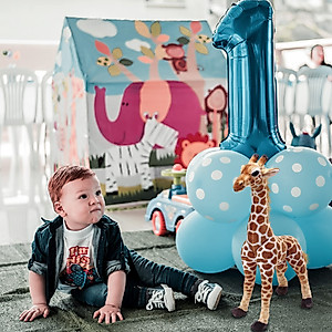 NICERINC Giraffe Stuffed Animal Lifelike Stuffed Animal Design with Wire-Framed Legs & Soft Posable Neck Giraffe Plush Doll for Boys and Girls’s Birthday (20 Inches)
