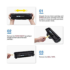 LxTek Compatible Toner Cartridge Replacement for HP 83A CF283A to Compatible with Laserjet Pro MFP M125nw M201dw M225dw M201n M125a M127fn M127fw, 4 Black