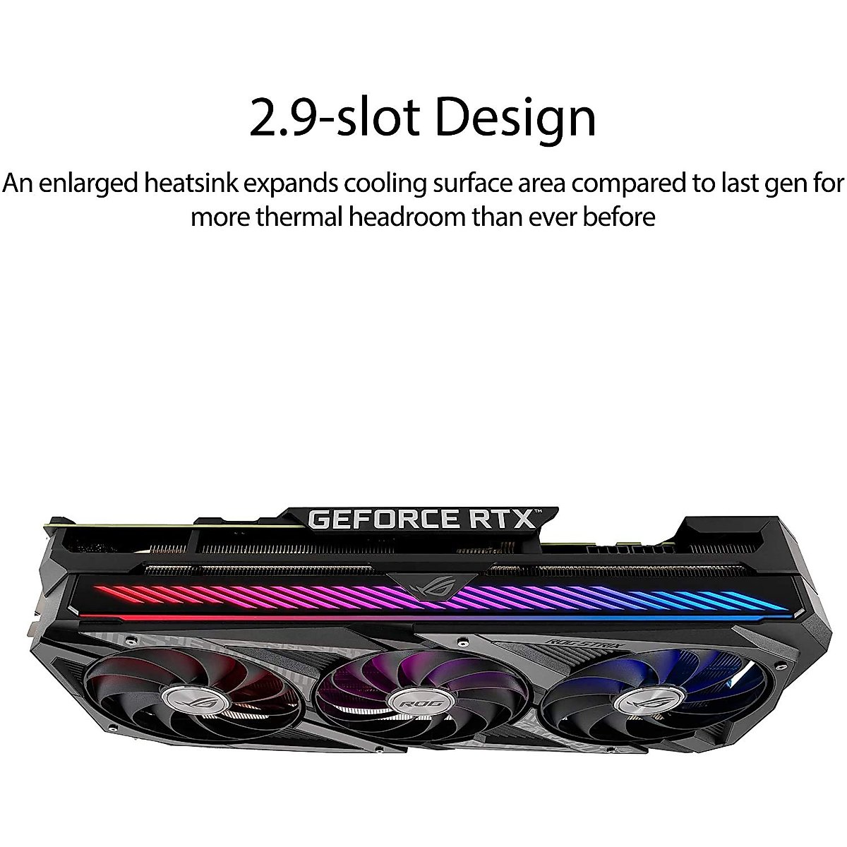 ASUS ROG STRIX NVIDIA GeForce RTX 3070 Gaming Graphics Card (PCIe 4.0, 8GB GDDR6, HDMI 2.1, DisplayPort 1.4a, Axial-Tech Fan Design, 2.9-Slot, Super Alloy Power II, GPU Tweak II)