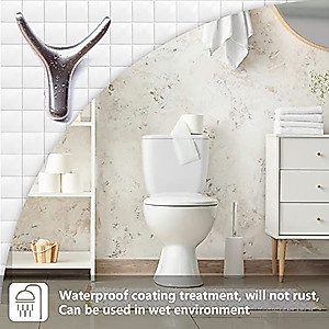 CARAGO Coat Hooks, Towel Hooks for Bathroom,3 Packs Metal Heavy Duty Wall Hooks, Suitable for Cloakroom, Living Room, Kitchen, Bathroom, for Hanging Clothes, Hats, Bags, Towels (Gray Brushed)