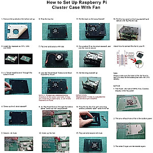 GeeekPi Cluster Case for Raspberry Pi 4 Model B, Pi Case with Cooling Fan and Heatsinks for Raspberry Pi 3 Model B+, Raspberry Pi 3/2 Model B