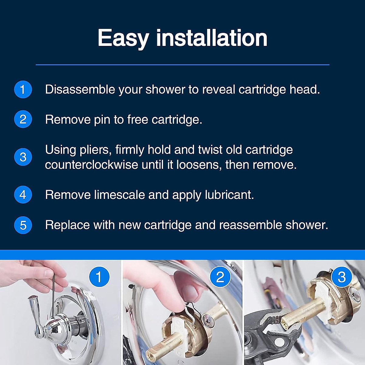 Cartridge for Moen 1222 Replacement, Compatible with Moen 1222 Collection One Handle Posi-Temp Faucet Cartridge Replacement Tub Shower Only Configurations, 1 Pack, Brass