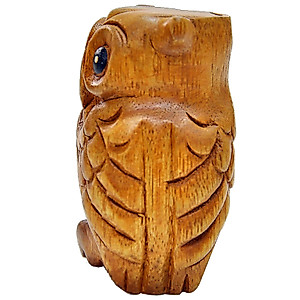 Wooden Guiro Rasp Instrument - Frog, Cricket and Owl Set 3, Musical Percussion Tone Block Craft