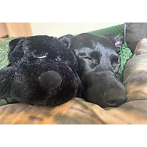Snuggle Puppy Original Junior Dog Toys - Heartbeat Puppy for Dogs- Behavioral Aid Puppy Toys for Sleep Aid and Dog Anxiety Relief (Black)