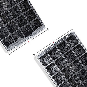 10 Pack -240 Cells -24 Grow Trays with Humidity Dome and Cell Insert - Mini Propagator for Seed Starting and Growing Healthy Plants Durable Reusable and Recyclable