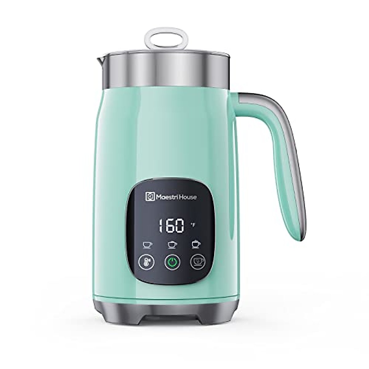 Maestri House Milk Frother, Variable Temp and Froth Thickness Milk Frother and Steamer, 14.1OZ/400ML Smart Touch Control Foam Maker, Memory Function for Latte, Warm Milk, Hot Chocolate