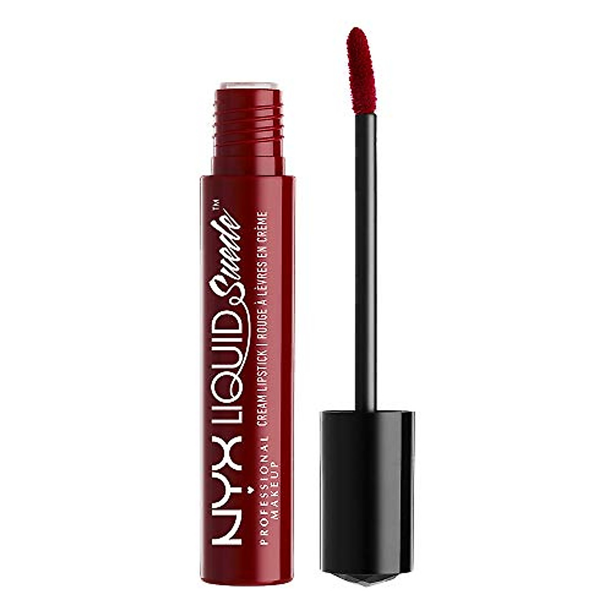 NYX PROFESSIONAL MAKEUP Liquid Suede Cream Lipstick - Cherry Skies (Deep Wine Red)