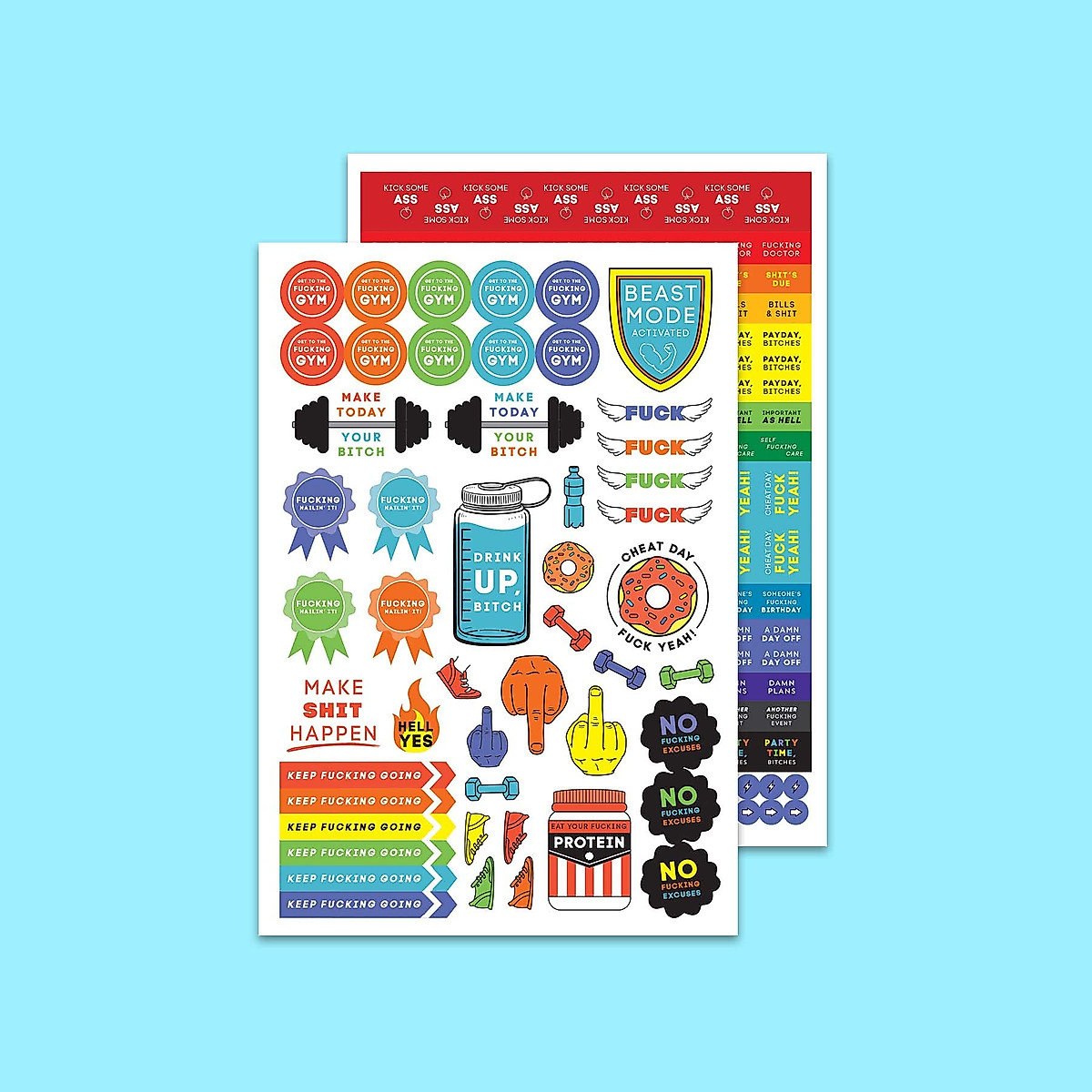 2023 No F*cking Excuses Fitness Tracker: 12-Month Planner to Crush Your Workout Goals & Get Shit Done Monthly (Thru December 2023) (Calendars & Gifts to Swear By)