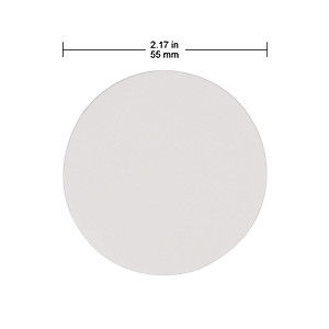 Labasics Quantitative Filter Paper Circles, 55 mm Diameter Cellulose Filter Paper with 15 to 20 Micron Particle Retention Medium Filtration Speed, Pack of 100