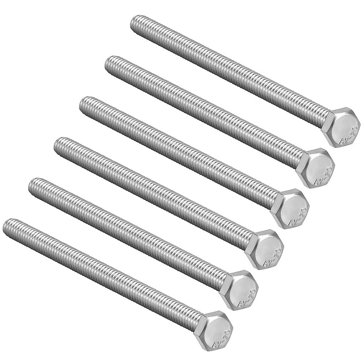 uxcell M8x150mm Hex Bolts 304 Stainless Steel Hexagon Screw Bolt 6pcs