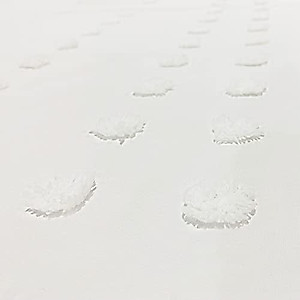 Sweet Jojo Designs Boho Shabby Chic Bohemian Ivory Textured Tufted Duvet Comforter Cover and Sham 3 pc. Full Queen Size Bed Bedding Set Bedroom Neutral Modern Polka Dot Beige Urban Tufted Off White