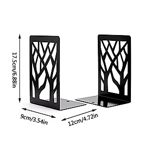 2pcs Metal Bookend Bracket Universal Hollow Forest Animal Shaped Book Office Shelf Book Support Stop Holder Stand Book