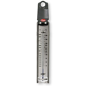 Cooper-Atkins 329-0-8 Glass Tube Bi-Metals Candy Deep-Fry Paddle Thermometer, 100 to 400 Degrees F Temperature Range
