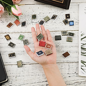 48pcs 1:12 Scale Miniatures Dollhouse Books, Assorted Timeless Miniatures Books Dollhouse Decoration Accessories Mini Miniatures Books for Christmas Pretend Play