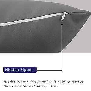 idee-home Outdoor Pillows for Patio Furniture, Outdoor Pillows Set of 2 with Inserts Included, Waterproof Outdoor Throw Pillow with Inners 18x18 inch Outside, Outdoor Decorative Pillow Cases