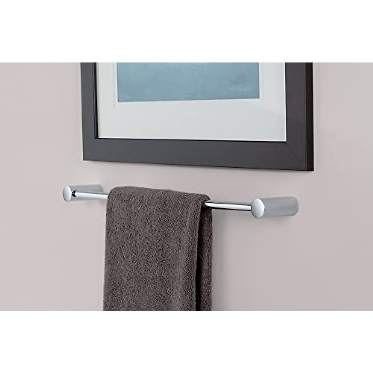 Moen 24-in Align Modern Wall Mounted Chrome Towel Bar Accessory, Sturdy Contemporary Design for Bathroom Towel Storage and Organization, YB0424CH