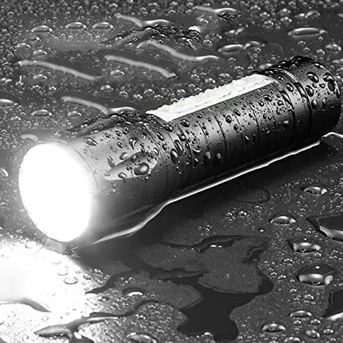 ESASAM Handheld Flashlights， Portable USB Rechargeable LED Flashlight Built-in BatteryTactical Torch Flashlights 3Modes Work Light Emergency Lanterna