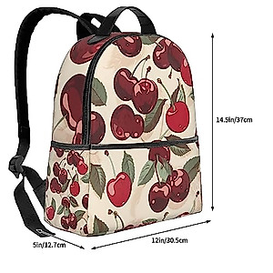 BAFAFA cherry pattern Printed Travel Backpack Business Work Bag Computer Bag Outdoor Sports Rucksack