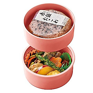 Skater Sumikkogurashi 2 Tier Round Bento Lunch Box with Folk (17oz) - Authentic Japanese Design - Microwave Safe - Pink