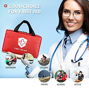 Kitgo First Aid Kit with Hospital Grade Medical Supplies Gift for Dad Husband Great for Home, Outdoors, Office, Car, Travel, Camping, Hiking, Boating, Every Emergencies 220 Piece