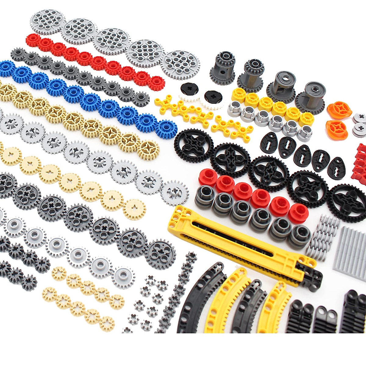 KonHaovF 213PCS Differential Gear Box Set for Technic Series Parts Compatible with Lego Technic Parts, DIY Gears Assortment Pack(Liftarm, Pins, Axles, Connectors) for Technic Building Blocks Set