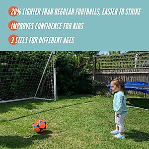 Lionstrike Lite Soccer Ball - Size 3 | Ages 2-4 | Indoor/Outdoor Training | Skill Practice & Confidence Boost | Boys, Girls (Orange)