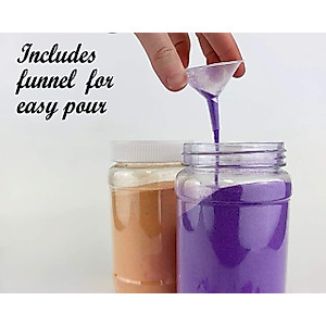 12 Colored Sand for Sand Art, Color Sand Plus 3 Small Plastic Funnels Included for Craft Sand Projects