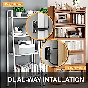 ICERO Furniture Straps (8 Pack) Anti Tip Furniture Anchors for Baby Proofing, Dresser Wall Safety Anchor, Furniture Wall Anchor, Wall anchors for furniture, Adjustable Child Safety Straps, Black