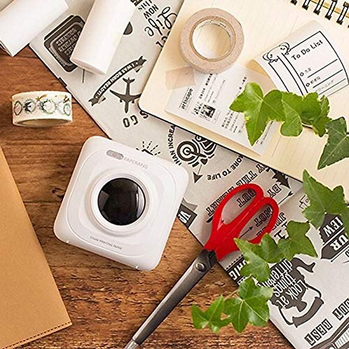 BISOFICE PAPERANG Pocket Printer BT Wireless Thermal Printer Portable Mobile Printer 200dpi for Photo Picture Receipt Memo Note Label Sticker Compatible with Android iOS Windows Mac
