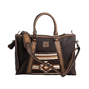 STS Ranchwear Multifunctional Large Capacity Travel Sioux Falls Collection Weekender Bag with Leather Shoulder Strap, Multi