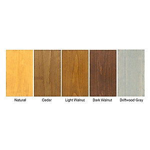 #1 Deck Premium Semi-Transparent Outdoor Wood Stain and Sealer in One - Water Based Wood Stain for Decks, Fences, & Siding - 1 Gallon (Light Walnut)