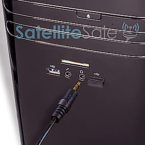 SatelliteSale Auxiliary 3.5mm Audio Jack Male to Male Digital Stereo Aux Cable Universal Wire PVC Black Cord 15 feet