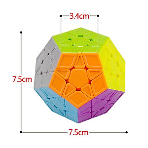 Megaminx Speed Cube, Stickerless 3x3x3 Pentagonal Speed Cube Dodecahedron Magic Cube Puzzle