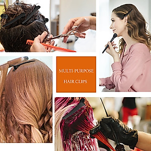 YISSION 12 PCS Hair Clips for Styling Sectioning, 3.1 Inch Matte Alligator No Crease Duck Billed Hair Clips, Hair Barrettes and Styling Accessories for Women Girls Black