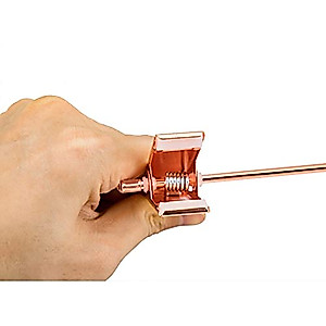 Koobay 13.8" Rose Gold Pants Clothes Hangers, 10PACKS, Metal Adjustable Clips Bottom Trousers Hanger Organization Display Hangers