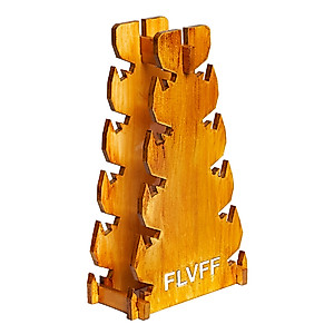 FLVFF Fingerboard Display Rack Storage Organizer Exhibit Finger Skate Rail ramps and Parks (RA1) (Brushed Light Brown)
