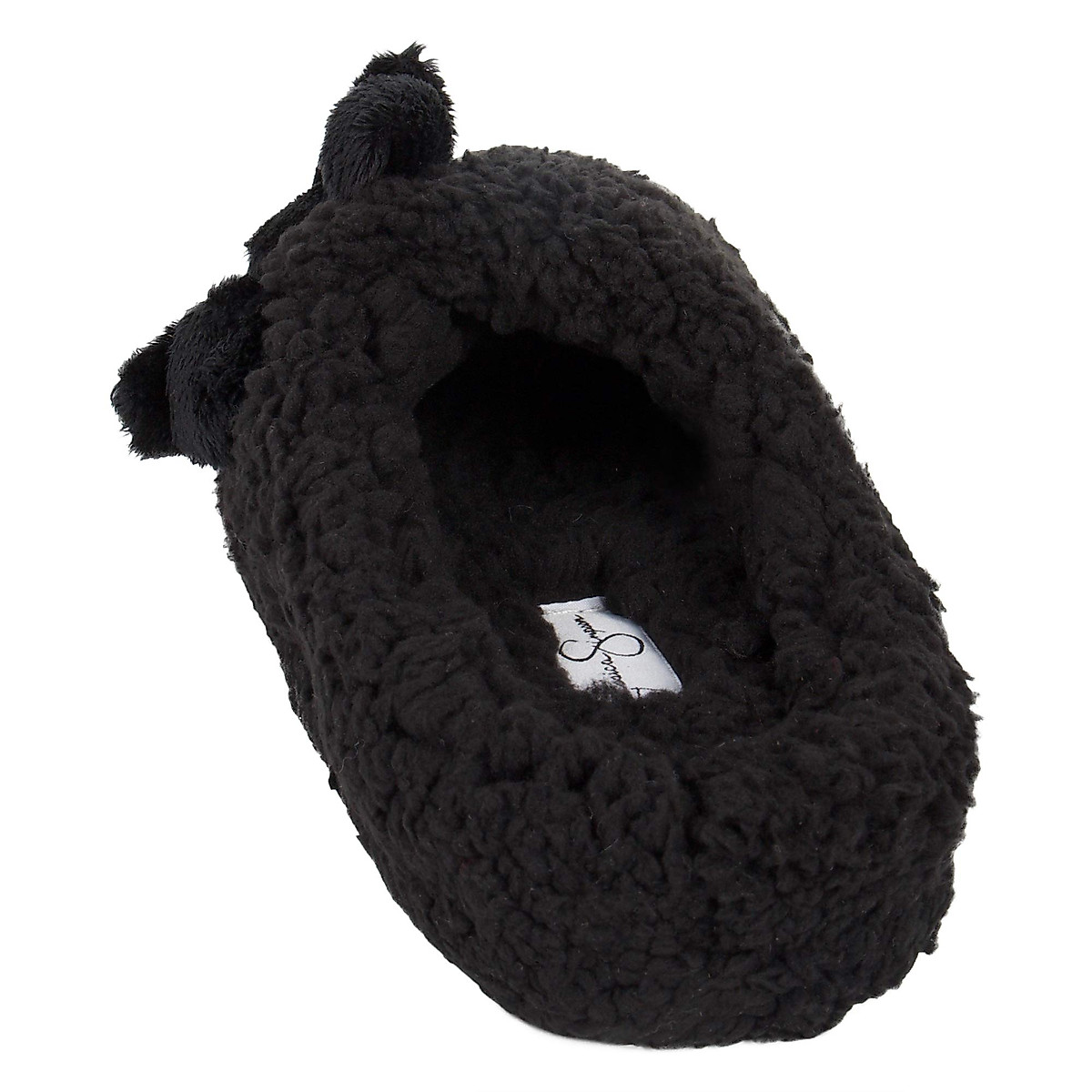 Jessica Simpson Women's Plush Marshmallow Slide on House Slipper Clog with Memory Foam, Black, X-Large