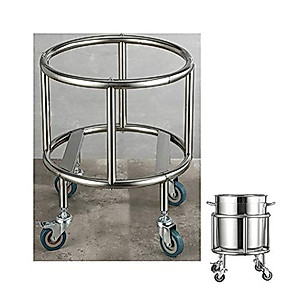 Movable Shelf for Heat Preservation Bucket Insulation Pot Insulation Barrel Insulation Tabletop Pot Insulation Bucket Movable Stand Thick Stainless Steel Bucket Rack, Soup Bucket Bucket Base, Heat Ins