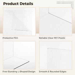 12 Pack Shelf Dividers for Closet Organization, Clear Plastic Shelf Dividers for Closets, L-Shaped Shelf Separators, Adjustable Dividing Board for Clothes, Handbags, Books, 12 x 4 x 10 Inch